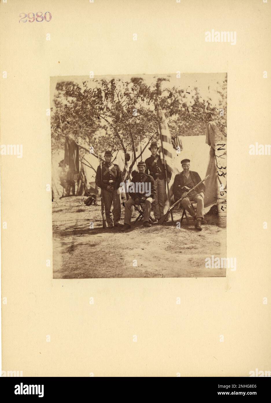 Group of 33rd Infantry, New York 19th Century Mathew Brady ...