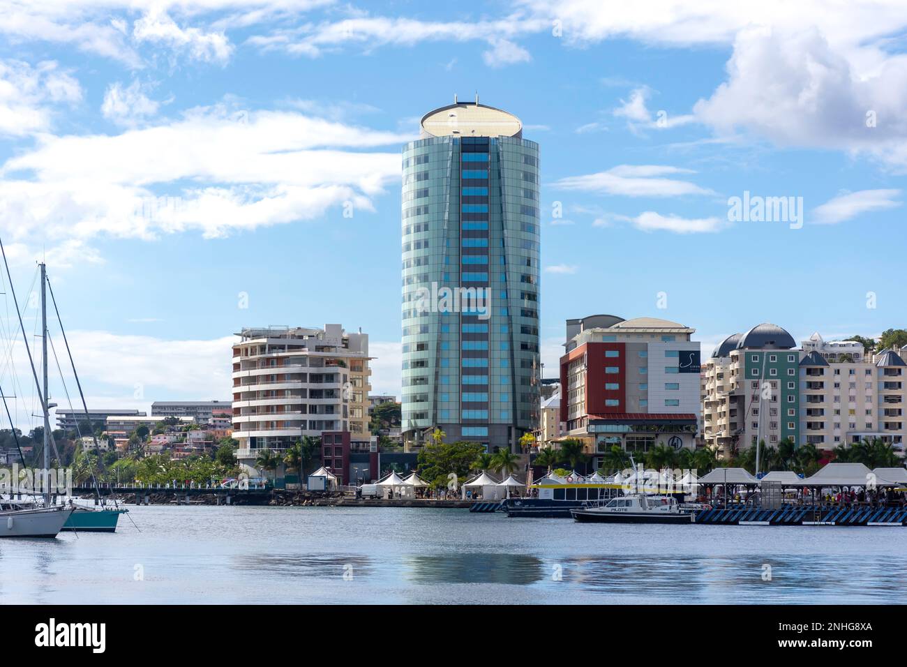 La tour Lumina office building on foreshore, Fort-de-France, Martinique ...