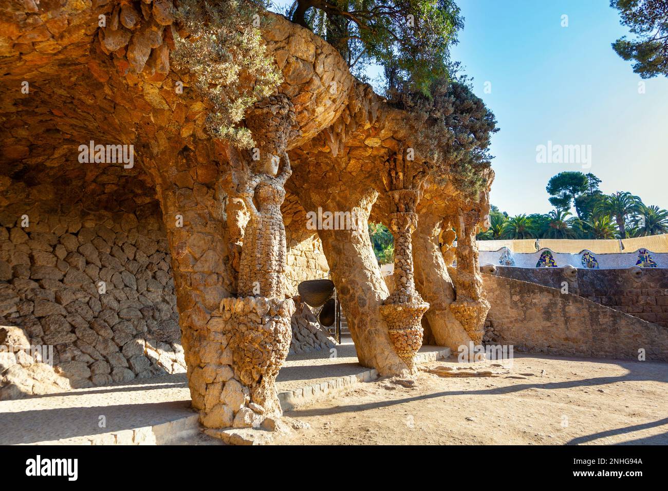 Pòrtic de la Bugadera (Laundry Room Portico), Park Güell in Barcelona ...