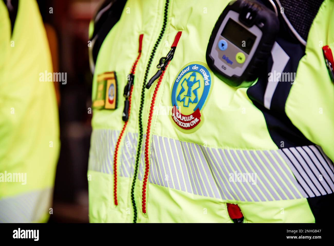 An emergency doctor at the SAMUR-Protección Civil base in the district ...