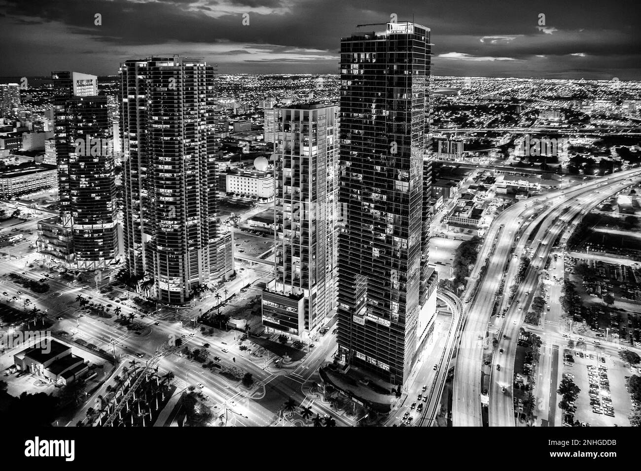 Museum Park and Downtown, Aerial View,Miami,South Florida,Dade,Florida ...