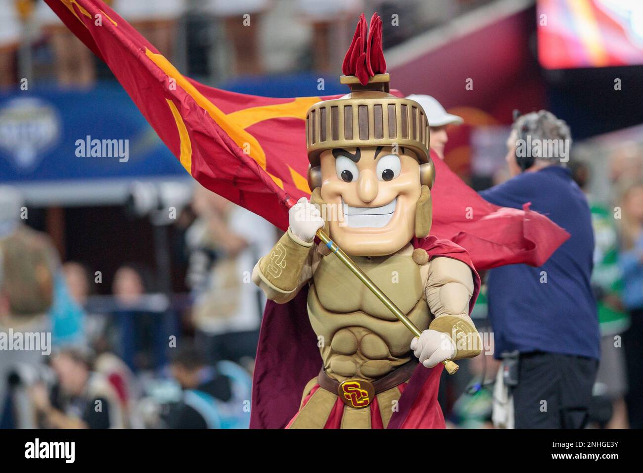 ARLINGTON, TX - JANUARY 02: USC Trojans mascot during the game against ...