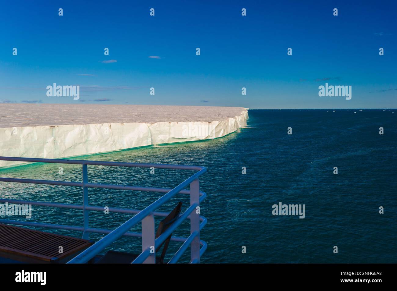Water running off the arctic ice shelf off the Svalbard Islands of ...