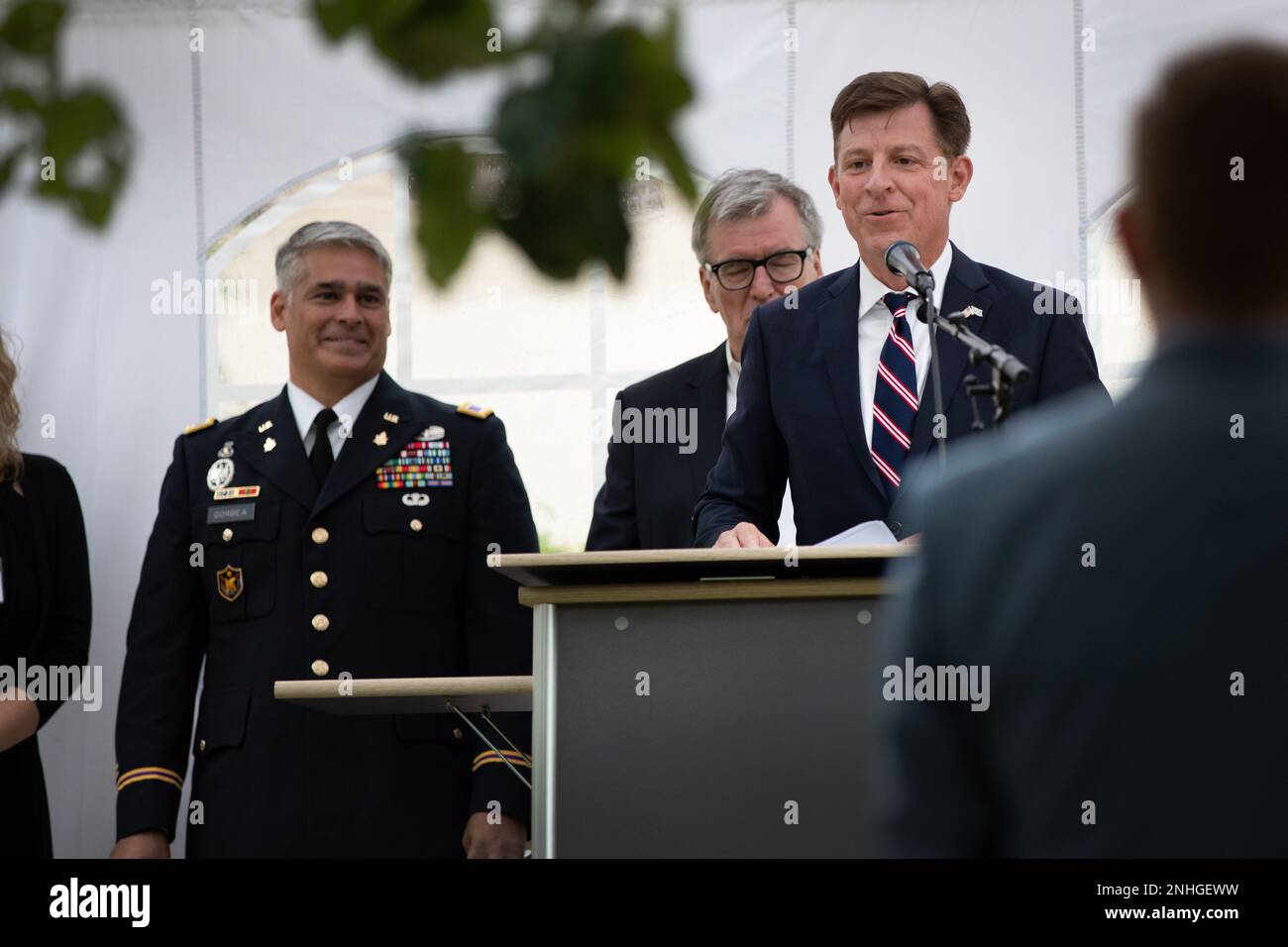 Timothy Liston, United States Consul General Munich, speaks during a ...