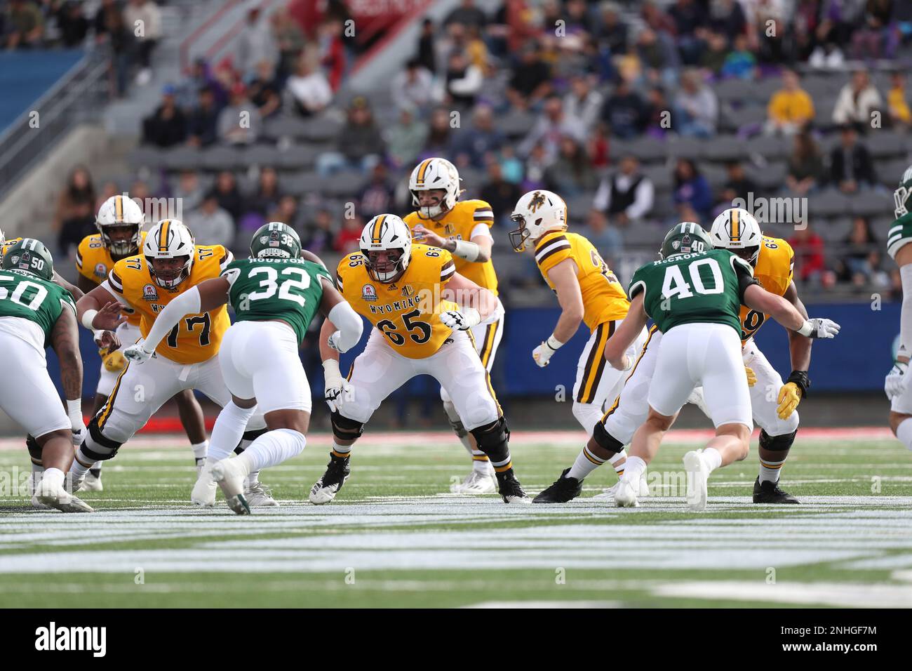 TUCSON, AZ - DECEMBER 30: Wyoming Cowboys guard Nofoafia Tulafono #77 ...