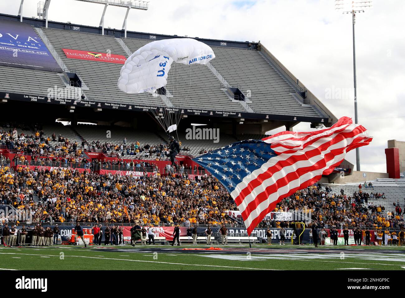 TUCSON, AZ - DECEMBER 30: A member of the US Air Force Academy's Wings ...