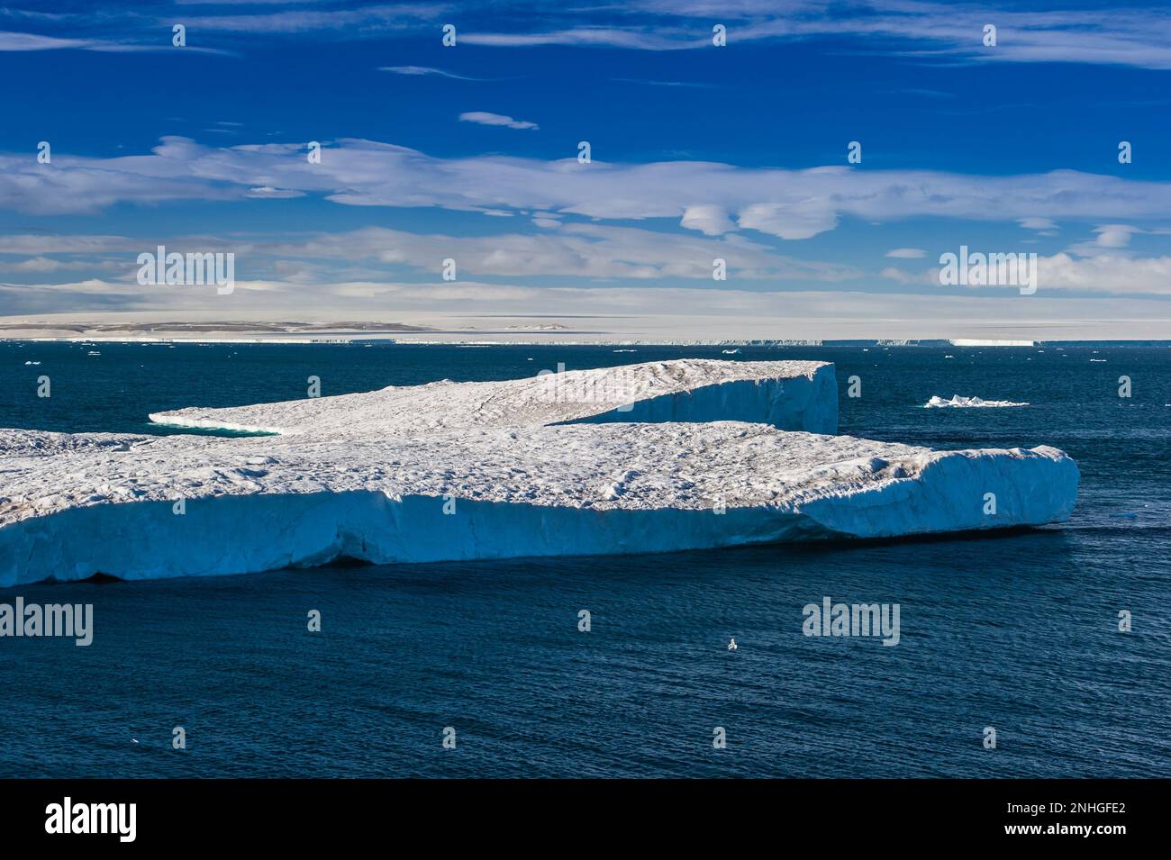 Water running off the arctic ice shelf off the Svalbard Islands of ...