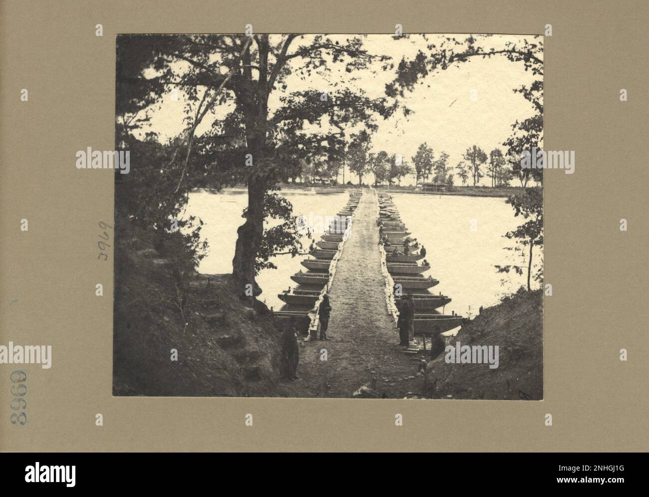 Pontoon Bridge, deep bottom, James River, Virginia 19th Century Mathew ...