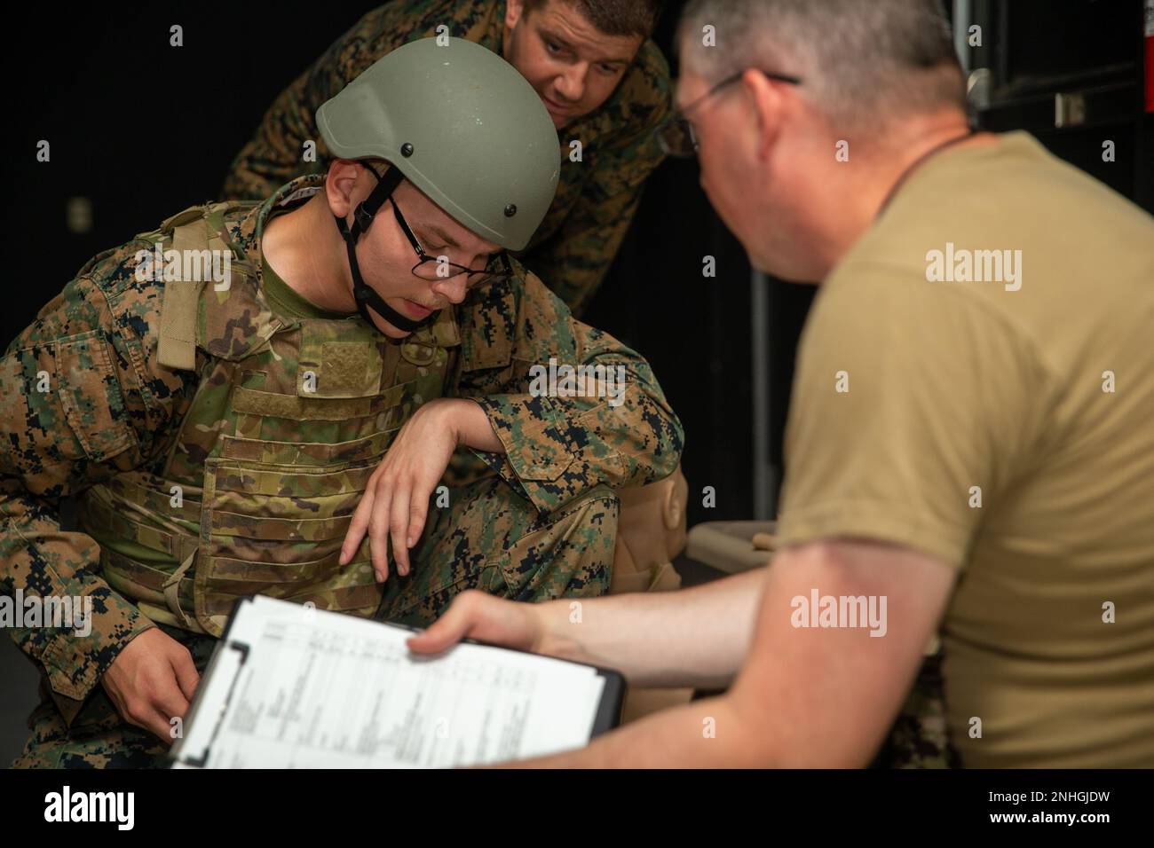 U.S. Marine Corps Lance Cpl. Keegan Bailey, combat graphics specialist ...