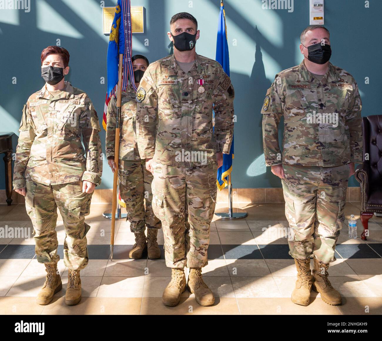 Col. Tammy McElhaney, left, 4th Mission Support Group commander, Lt ...