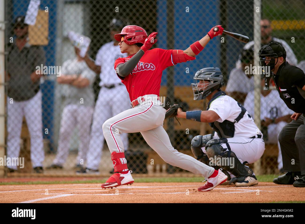 FCL Phillies Ricardo Rosario (52) bats during a Florida Complex League ...