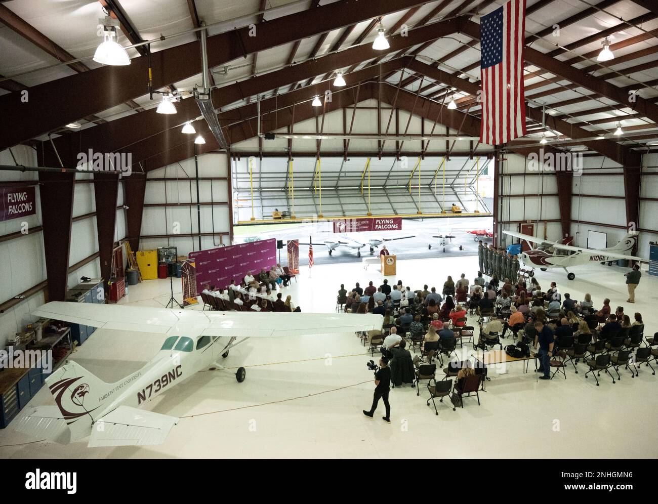 Col. Bryan Preece, 130th Airlift Wing Commander, speaks at the Summer U ...