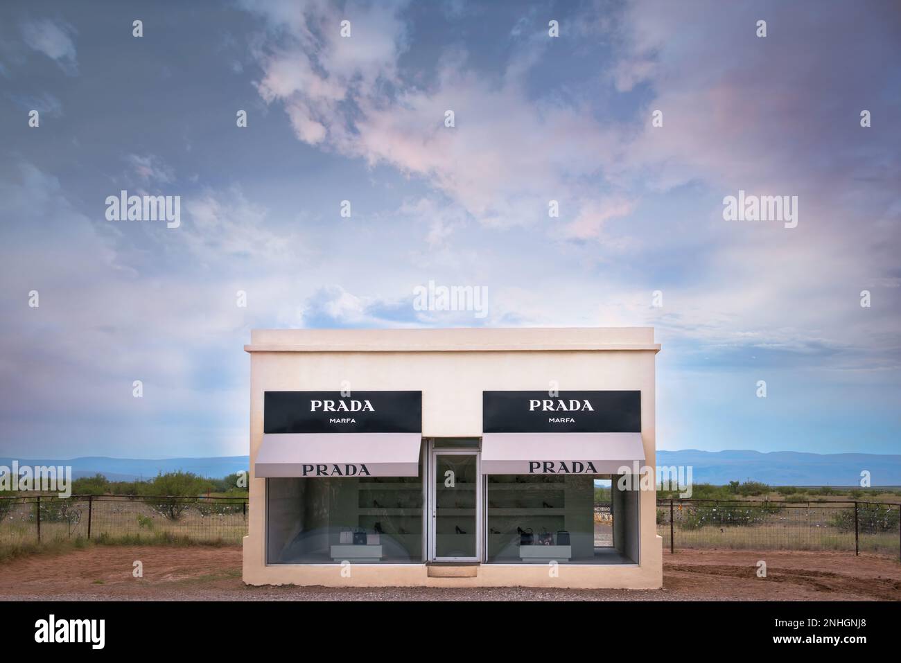 Prada Marfa roadside art installation, Valentine Texas Stock Photo - Alamy
