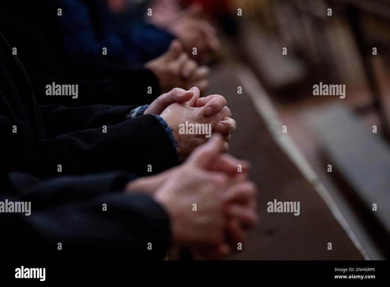 Numerous people attend a service for Pope Emeritus Benedict XVI at St ...