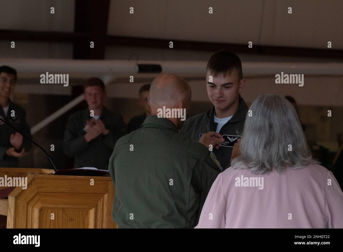 Col. Bryan Preece, 130th Airlift Wing Commander, speaks at the Summer U ...
