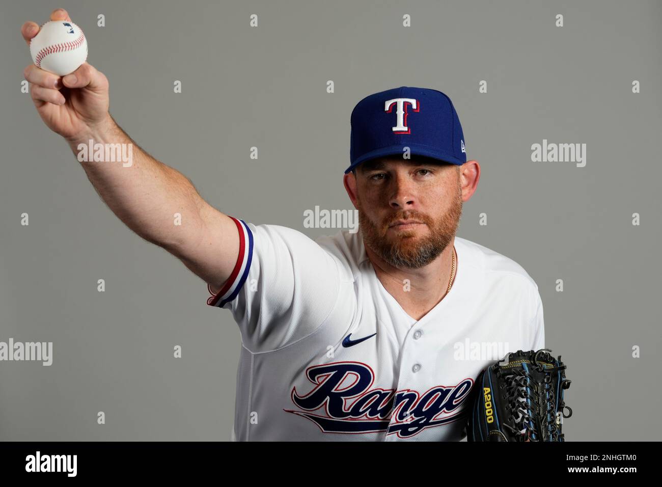 This is a 2023 photo of Ian Kennedy of the Texas Rangers baseball team ...