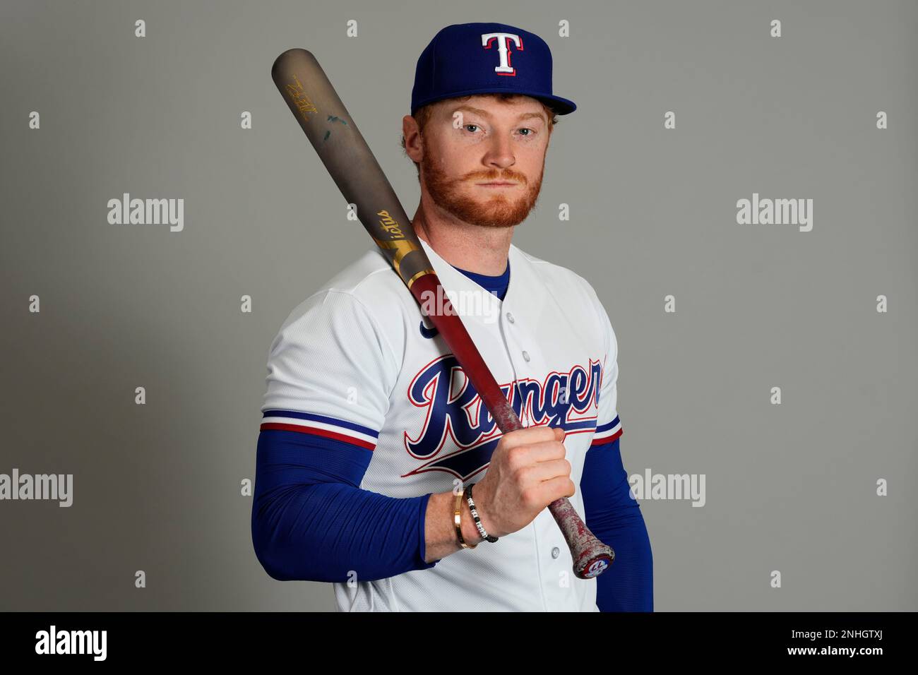 This is a 2023 photo of Clint Frazier of the Texas Rangers baseball ...
