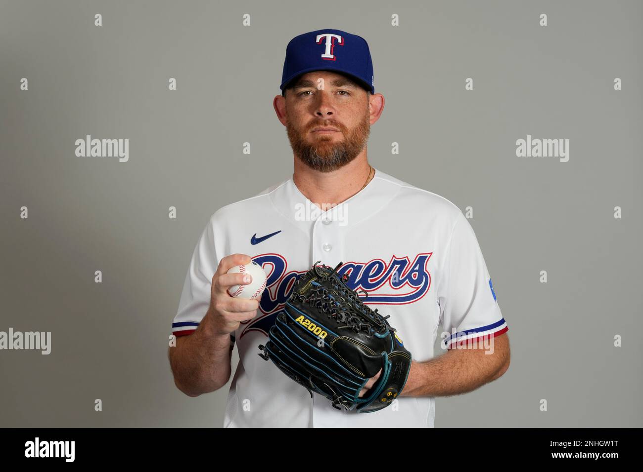 This is a 2023 photo of Ian Kennedy of the Texas Rangers baseball team ...