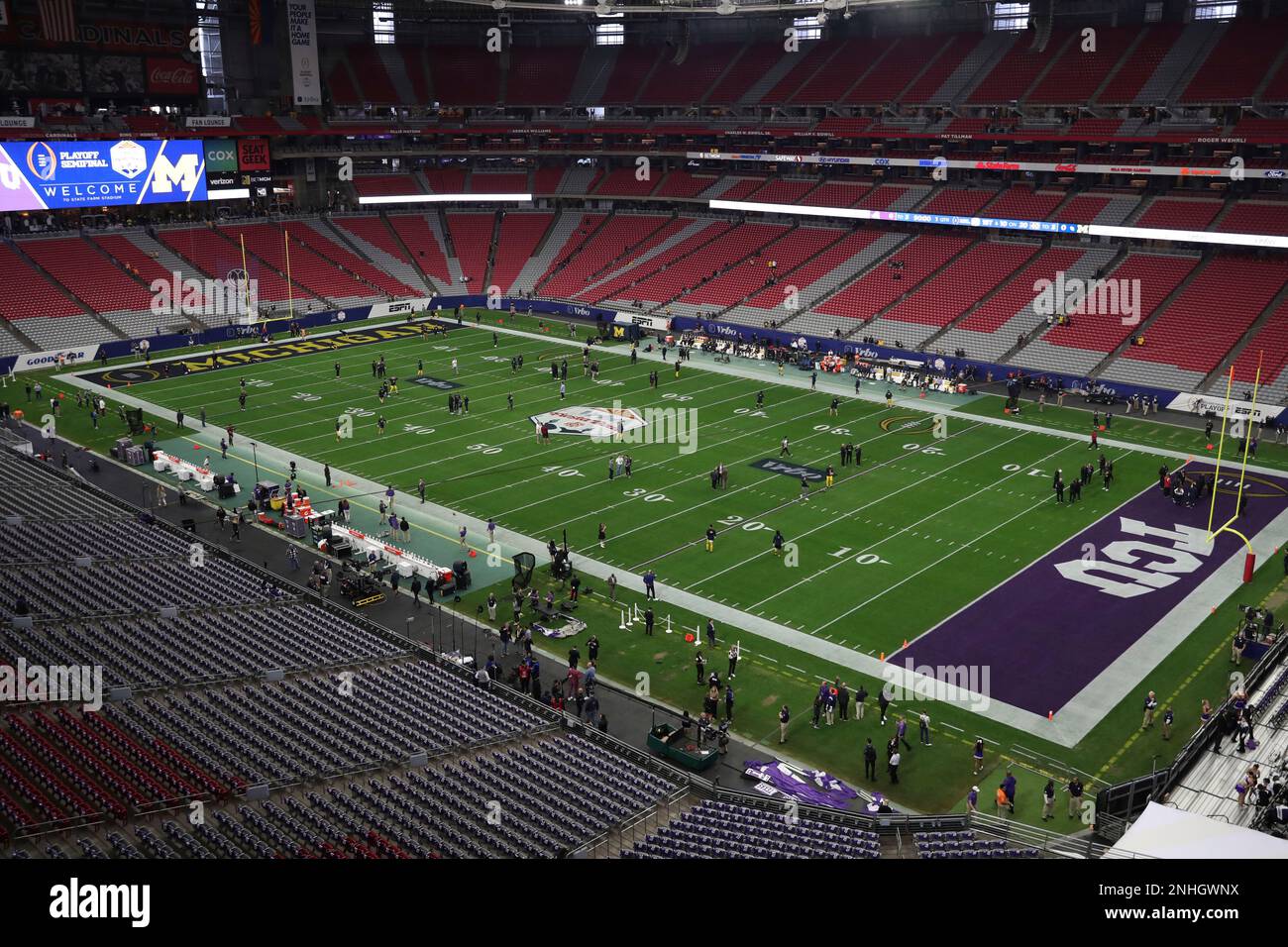 GLENDALE, AZ - DECEMBER 31: The field before the Vrbo Fiesta Bowl College Football Playoff ...