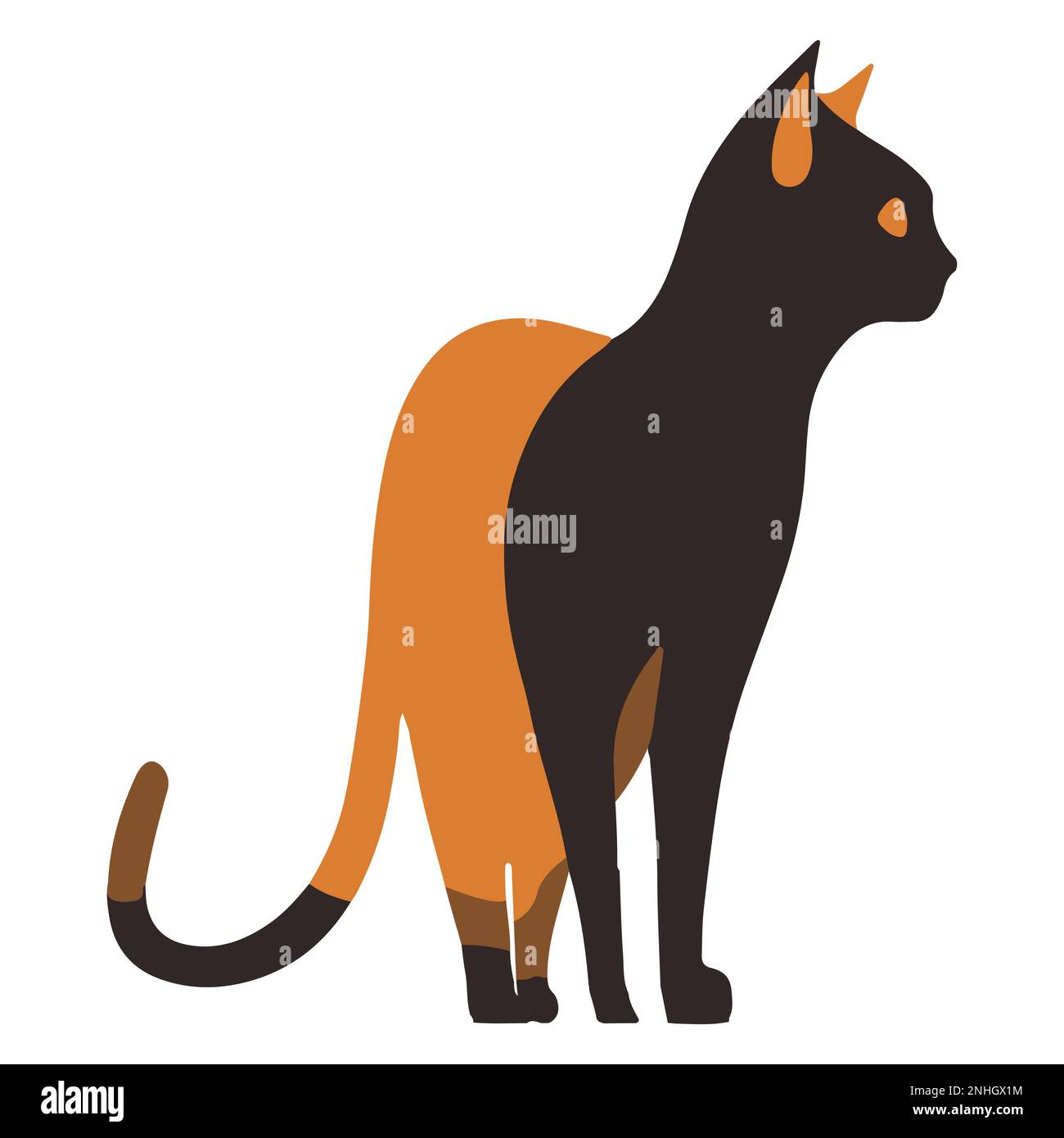 Cat. Business icon for the company. Logo for pet shop. Flat design ...