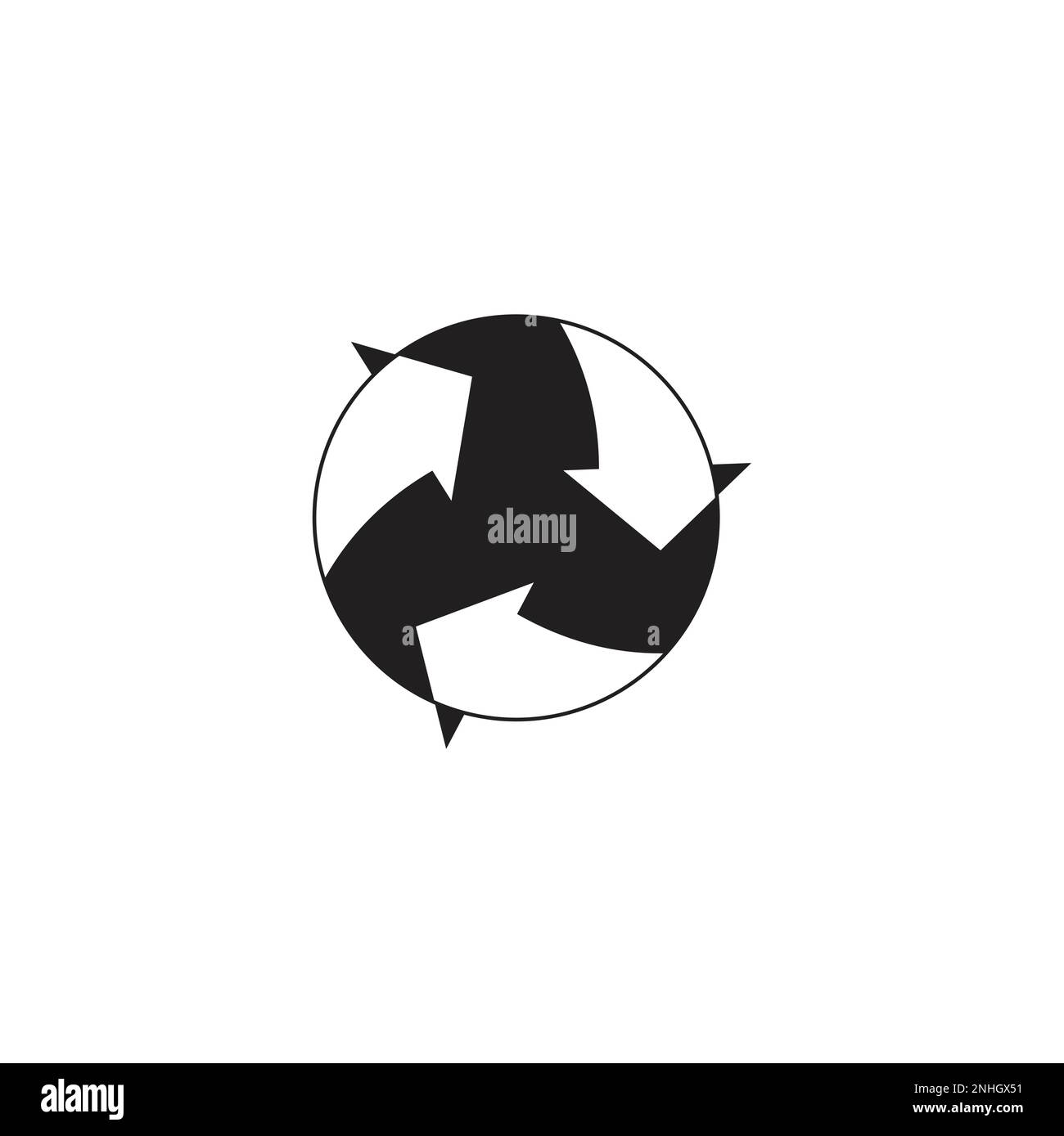 process round geometric negative space symbol vector Stock Vector Image ...