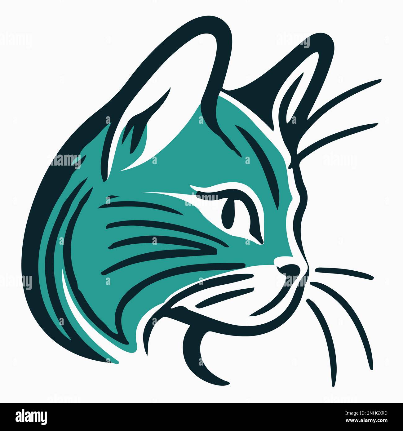 Vector of a cat face design on white background, Pet. Animals Stock Vector Image & Art - Alamy