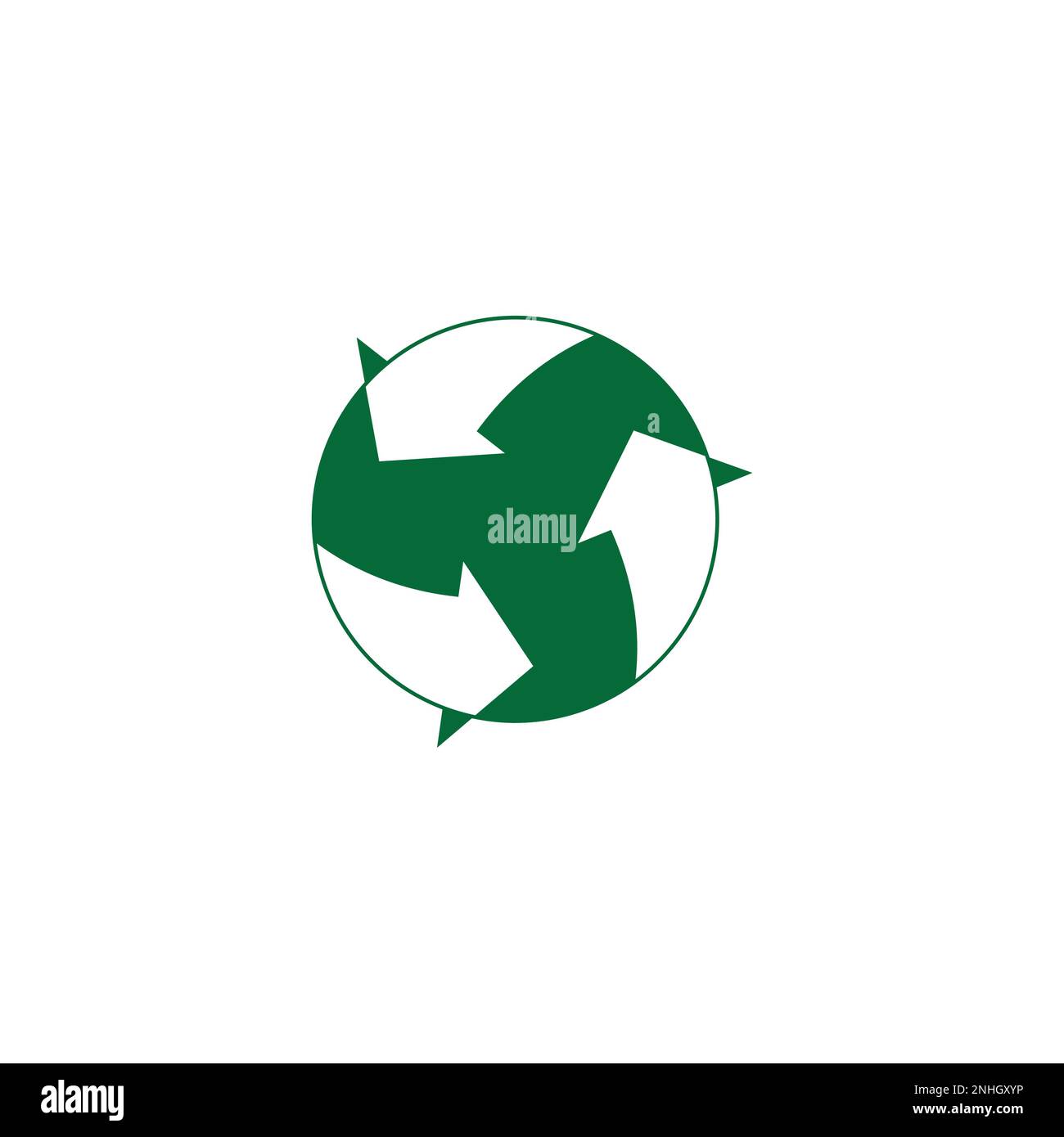 green round recycle negative space symbol vector Stock Vector Image ...