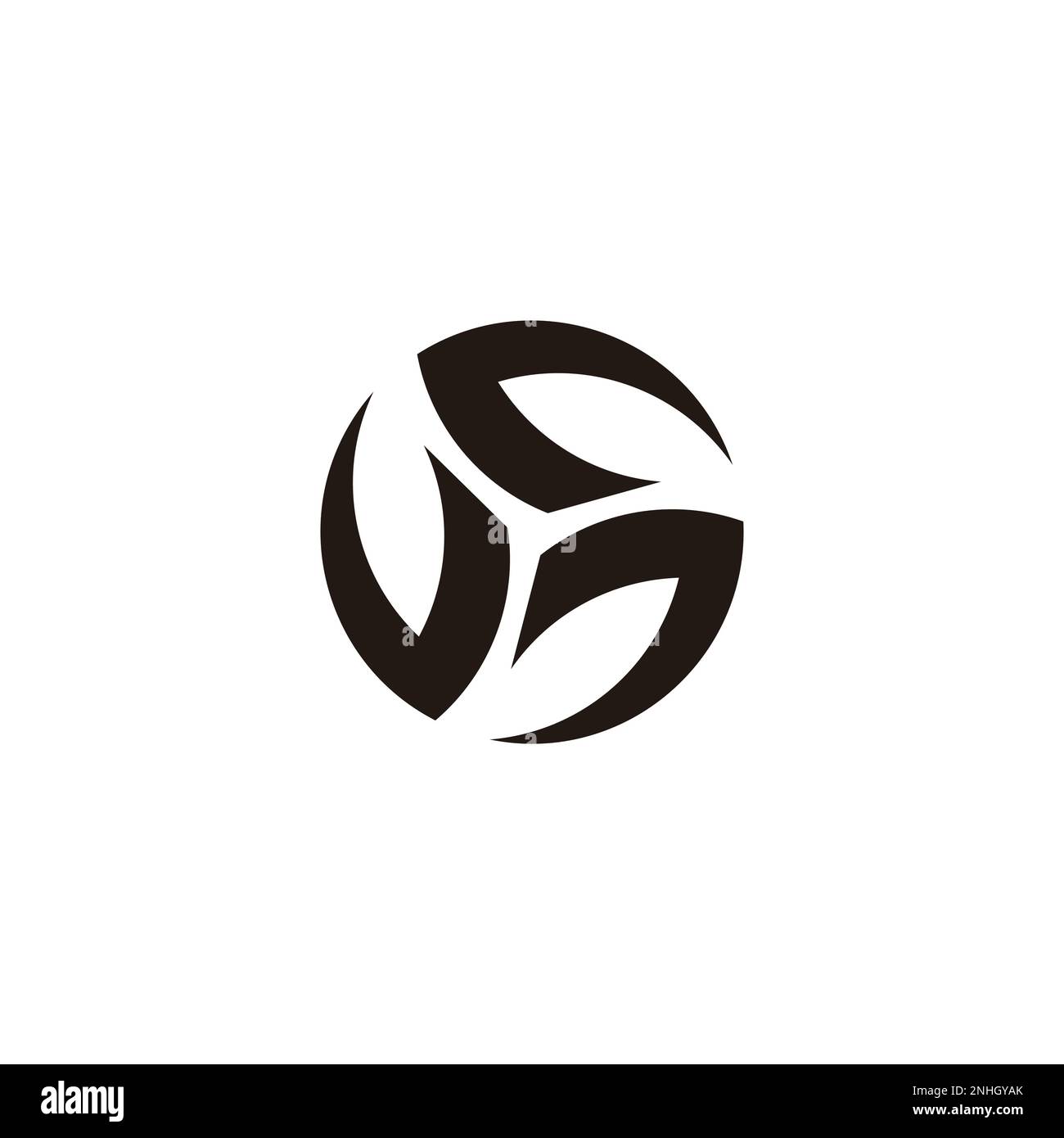 arrows geometric circles curves logo vector Stock Vector Image & Art ...