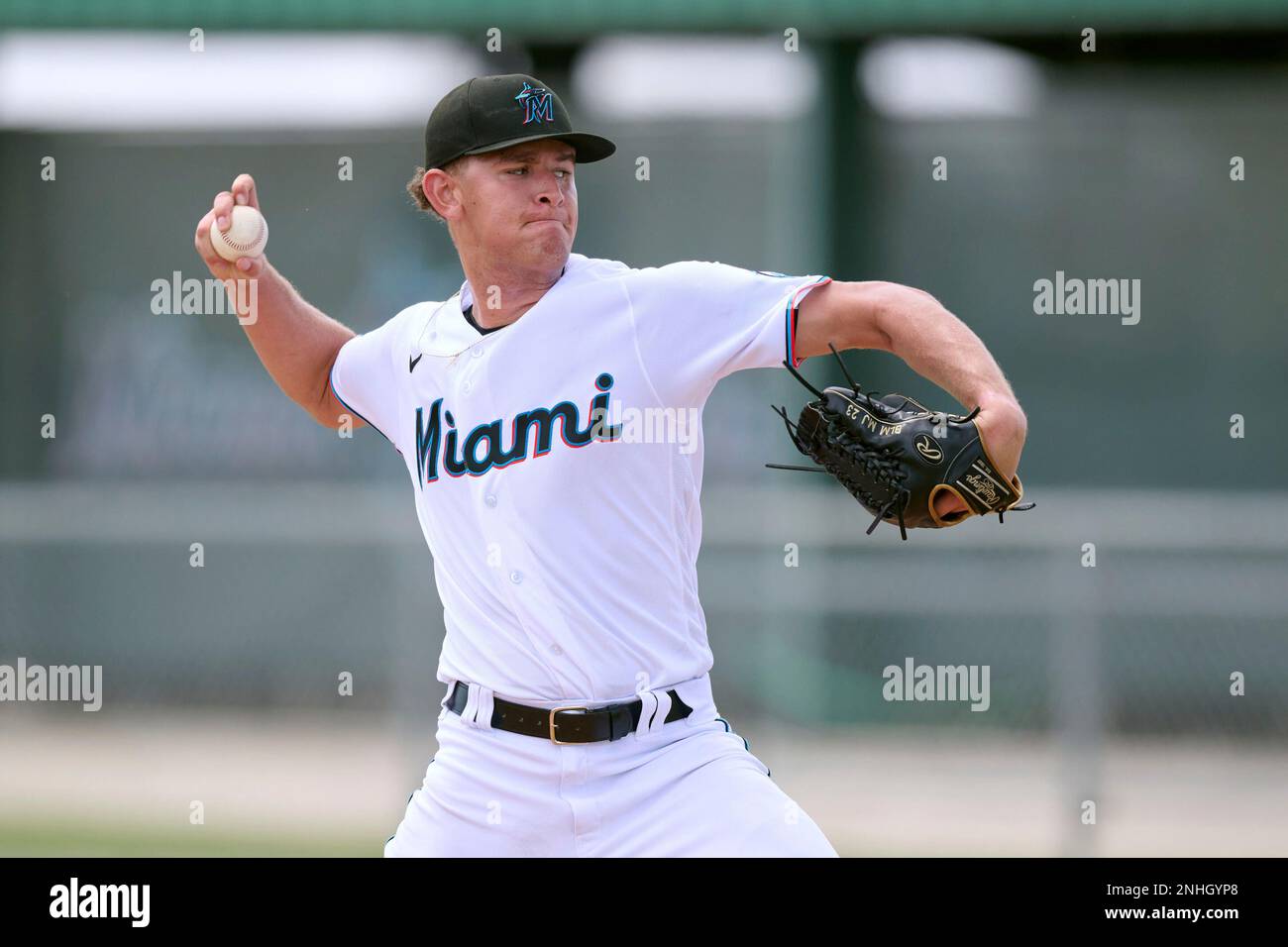 FCL Marlins pitcher Marcus Johnson (60) during a Florida Complex League ...