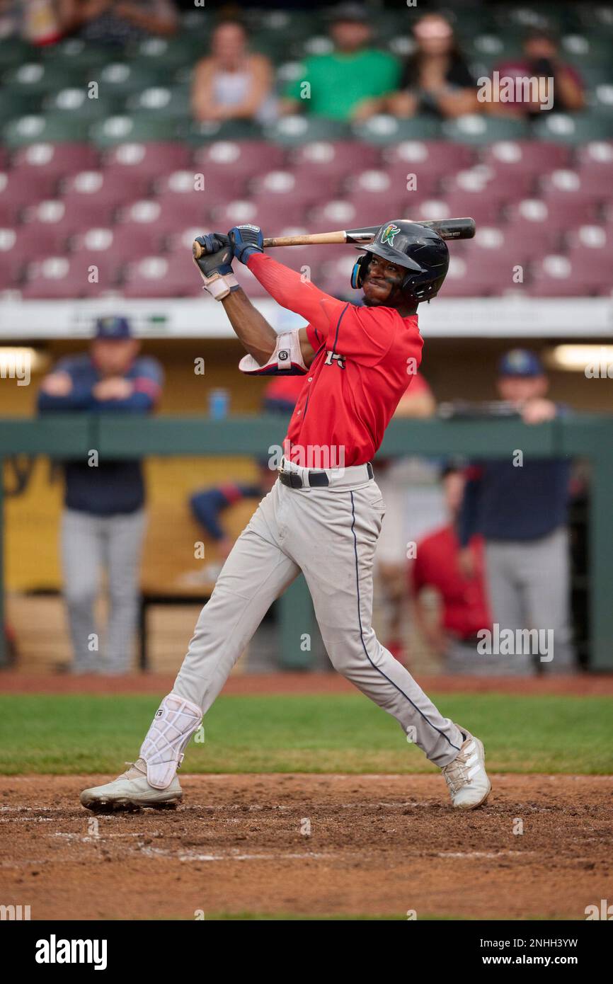 Cedar Rapids Kernels Willie Joe Garry Jr. (4) hits a single during a ...