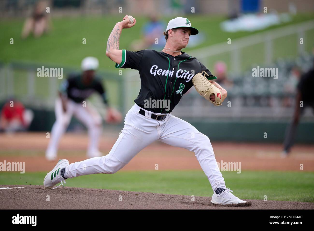 Dayton Dragons pitcher Chase Petty (3) during a Midwest League baseball ...