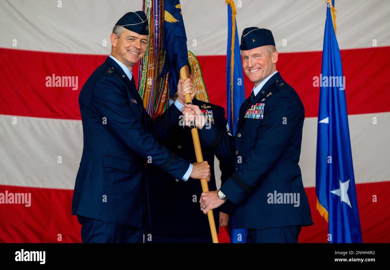 U.S. Air Force Maj. Gen. Craig Wills, 19th Air Force commander, passes ...