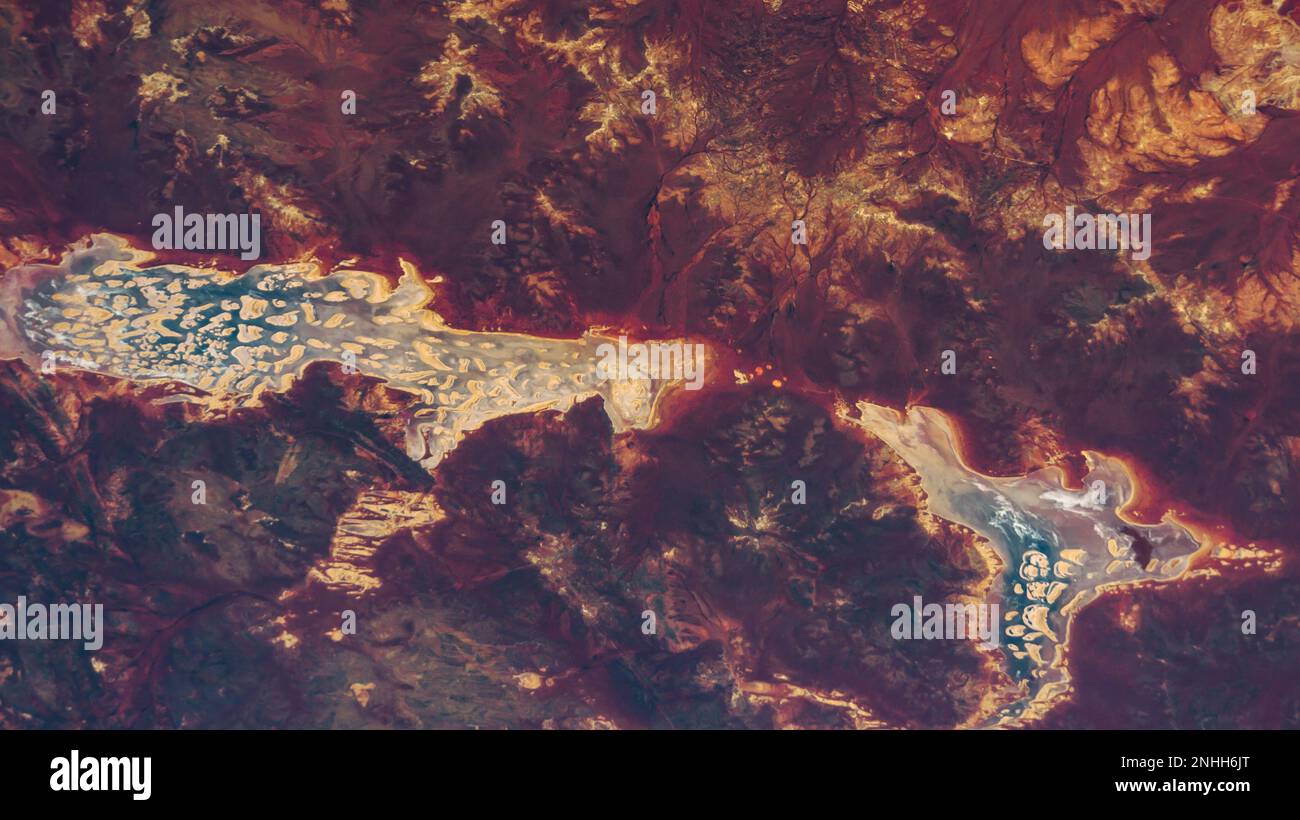 Great Victoria Desert in Western Australia. Desert landscape satellite ...