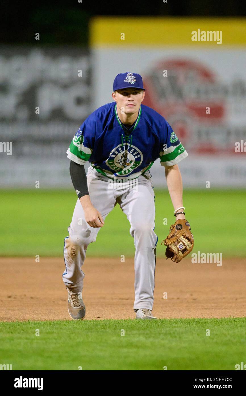 Hartford Yard Goats third baseman Aaron Schunk (22) during an Eastern ...