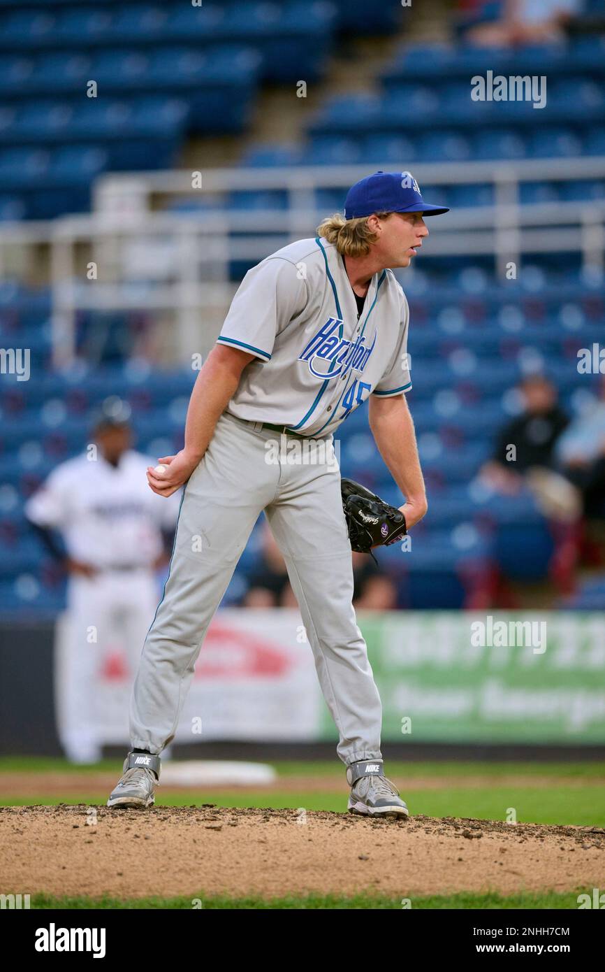 Hartford Yard Goats pitcher Blake Goldsberry (45) during an Eastern ...