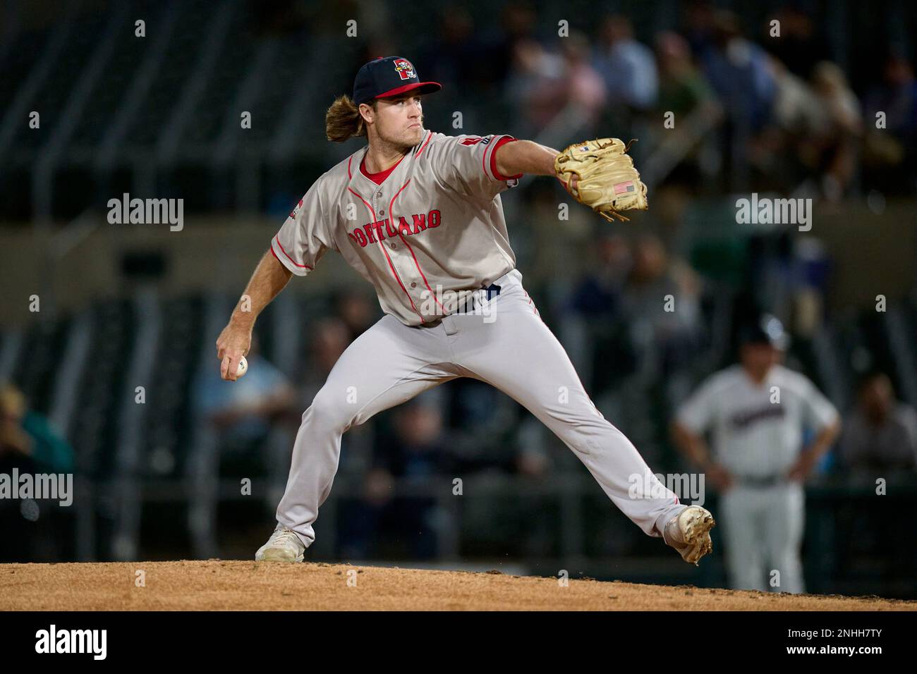 Portland Sea Dogs pitcher Dylan Spacke (21) during an Eastern League ...