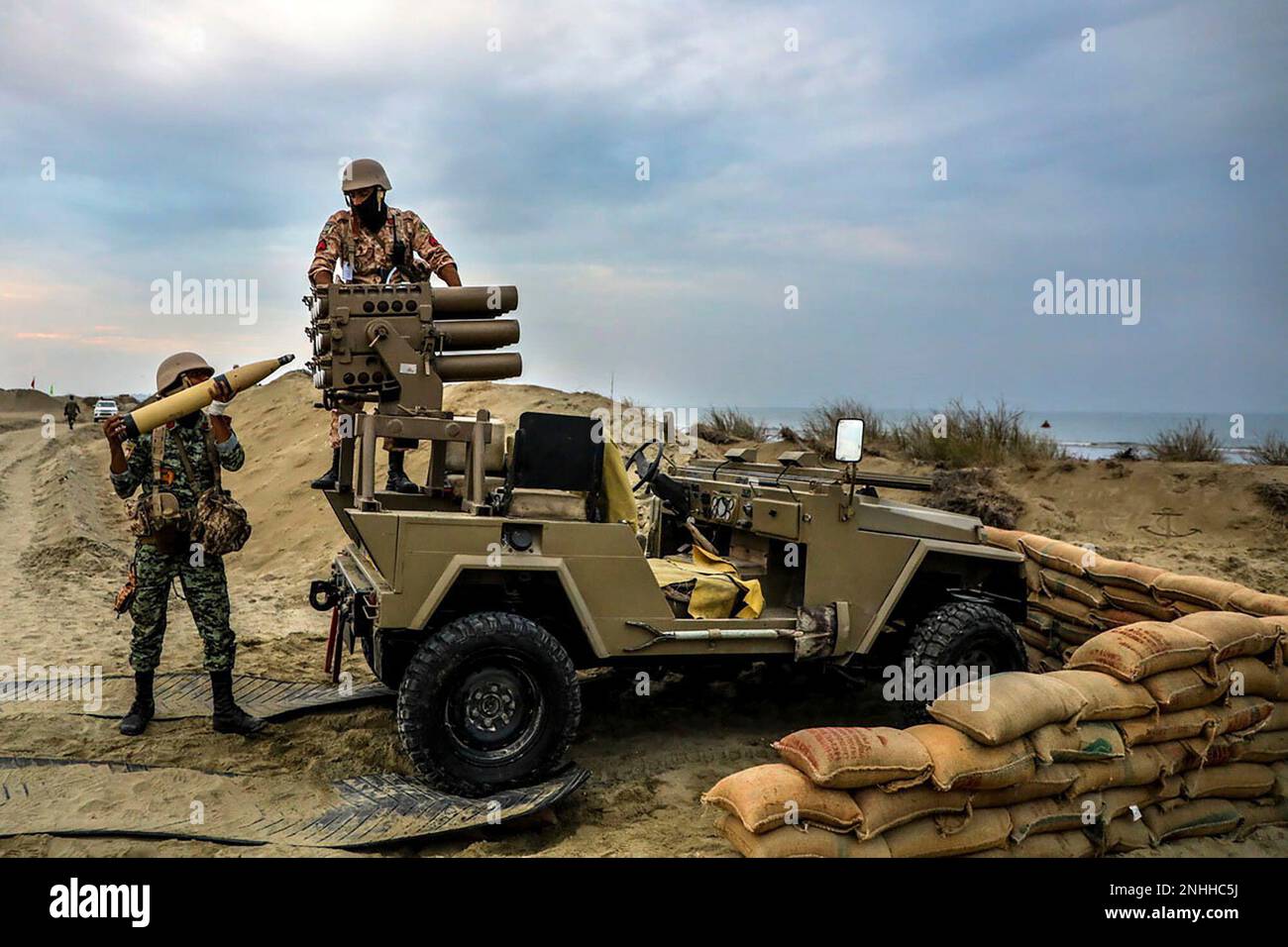 In this image released by the official website of the Iranian Army on ...