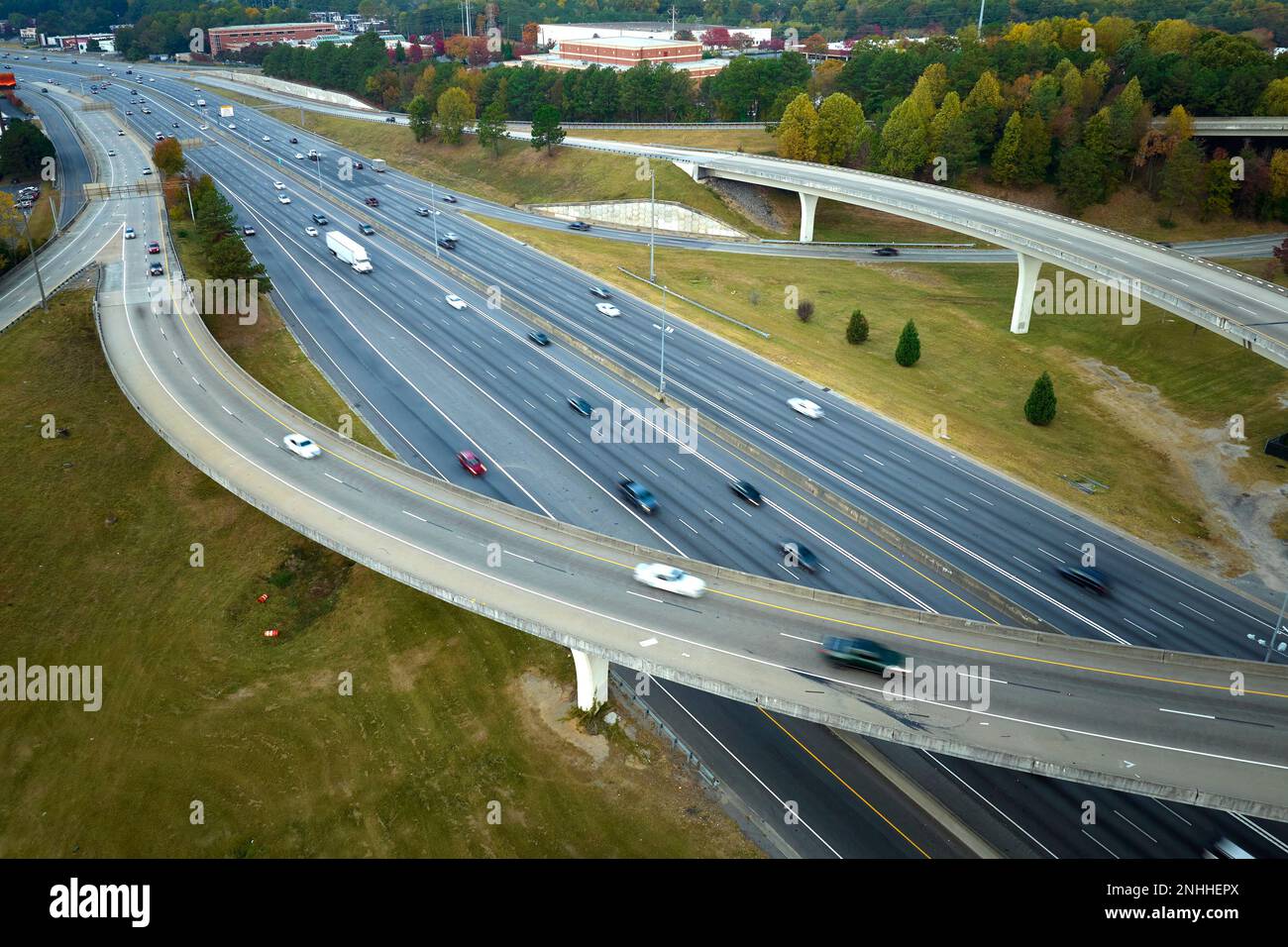 Aerial overhead trucks bridge hi-res stock photography and images - Alamy