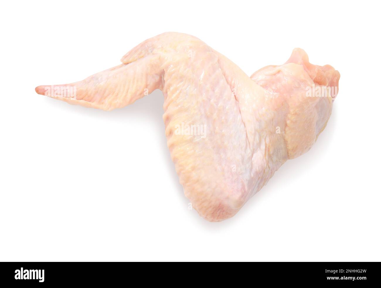 Raw chicken wing isolated on white, top view Stock Photo - Alamy