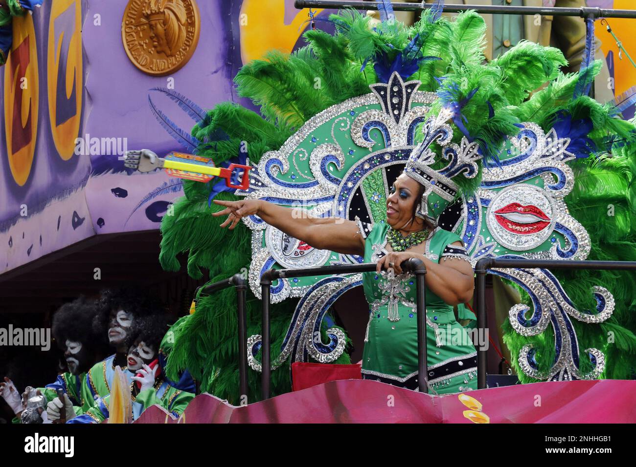 New Orleans, United States. 22nd Feb, 2023. A member of the Zulu Social ...