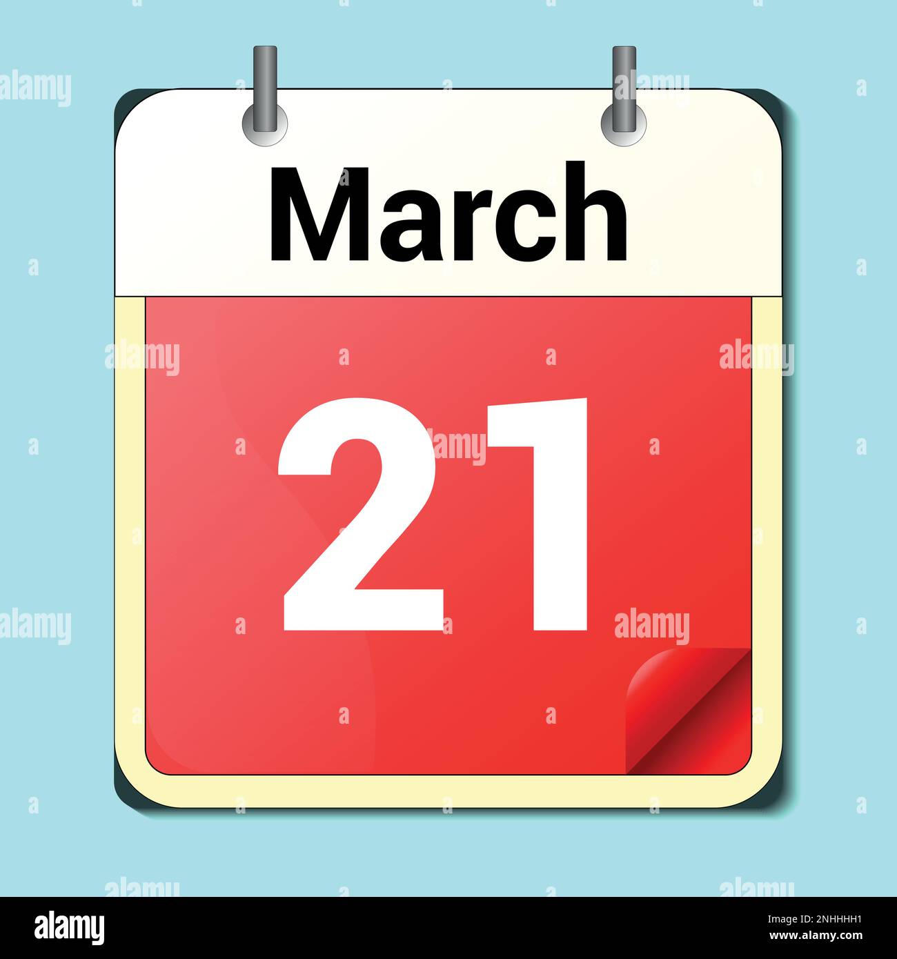 day on the calendar, vector image format, March 21 Stock Vector Image ...