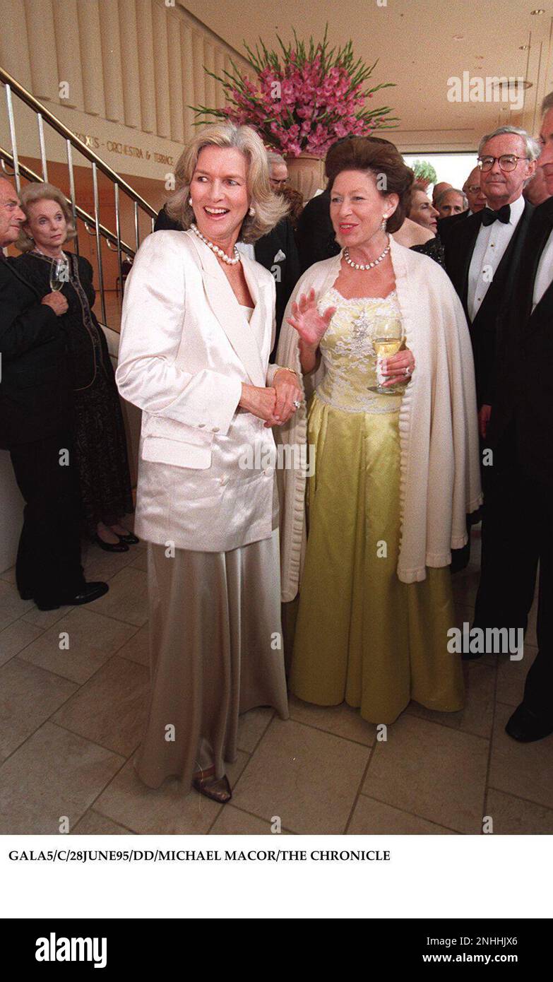 ALL SMILES: Princess Margaret (right) and Gretchen Leach were delighted ...