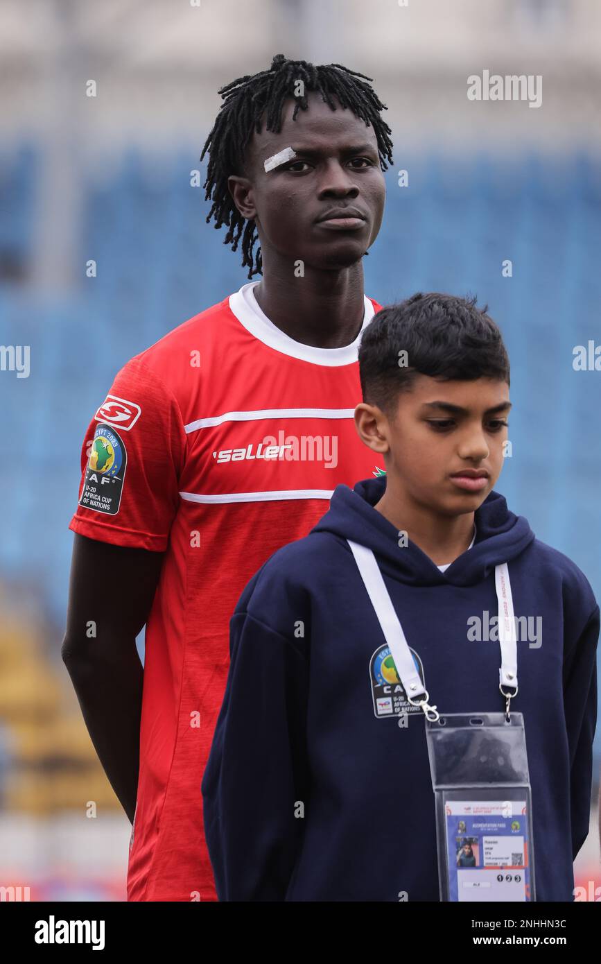 Egypt, Alexandria - 21 February 2023 - Alagie Saine of Gambia U20 ...