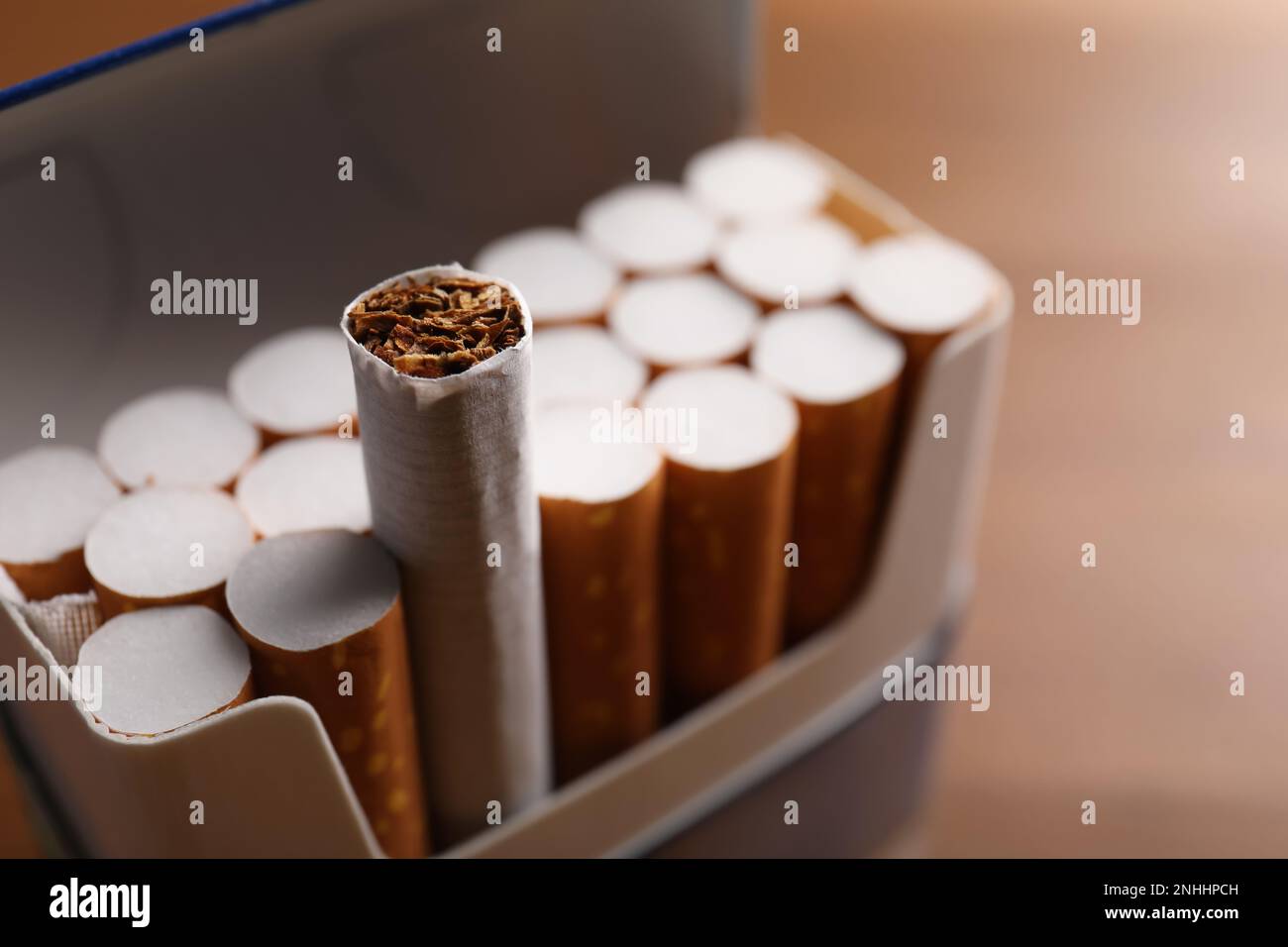 Open pack cigarettes orange hi-res stock photography and images - Alamy