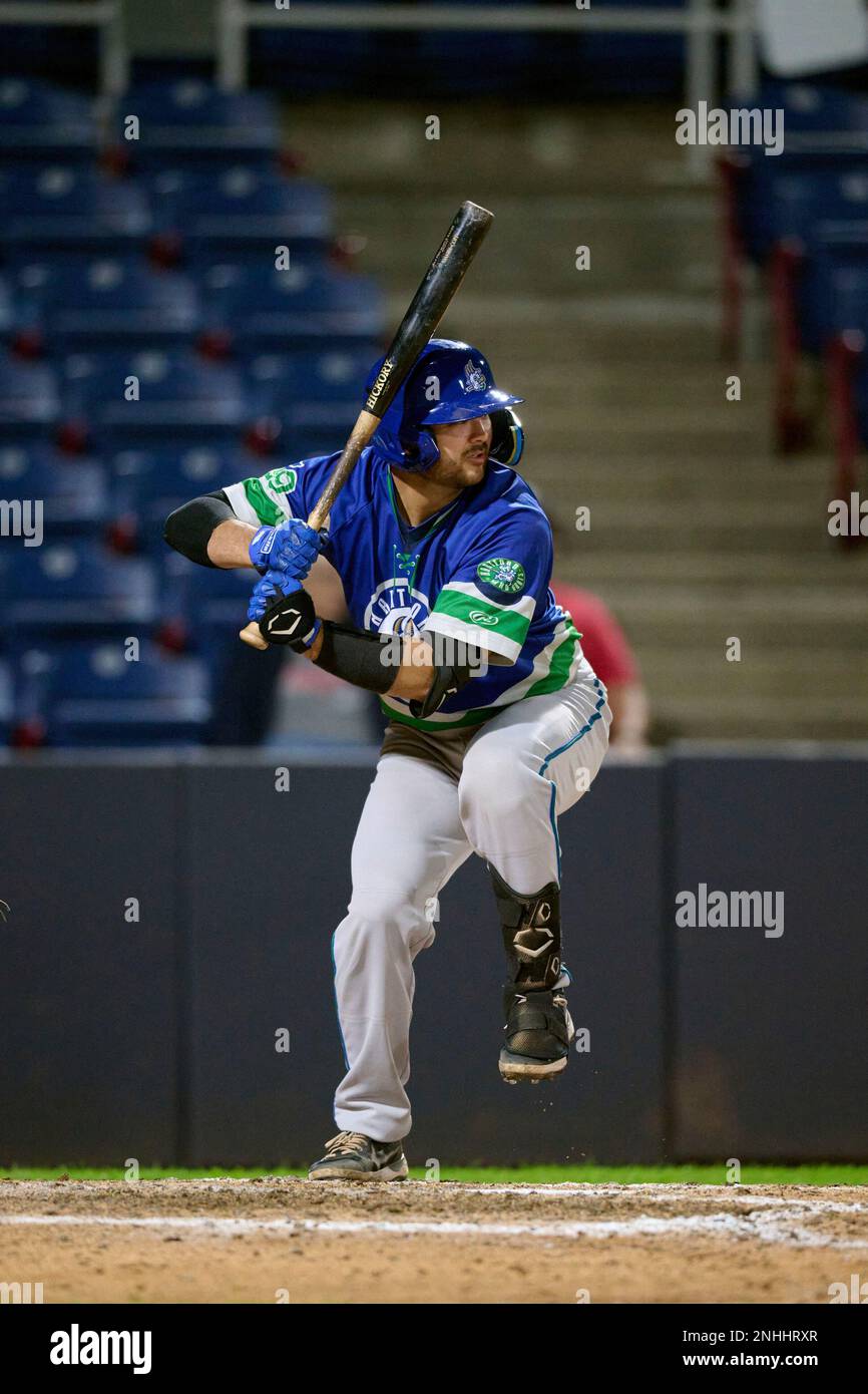 Hartford Yard Goats Daniel Cope (12) bats during an Eastern League ...