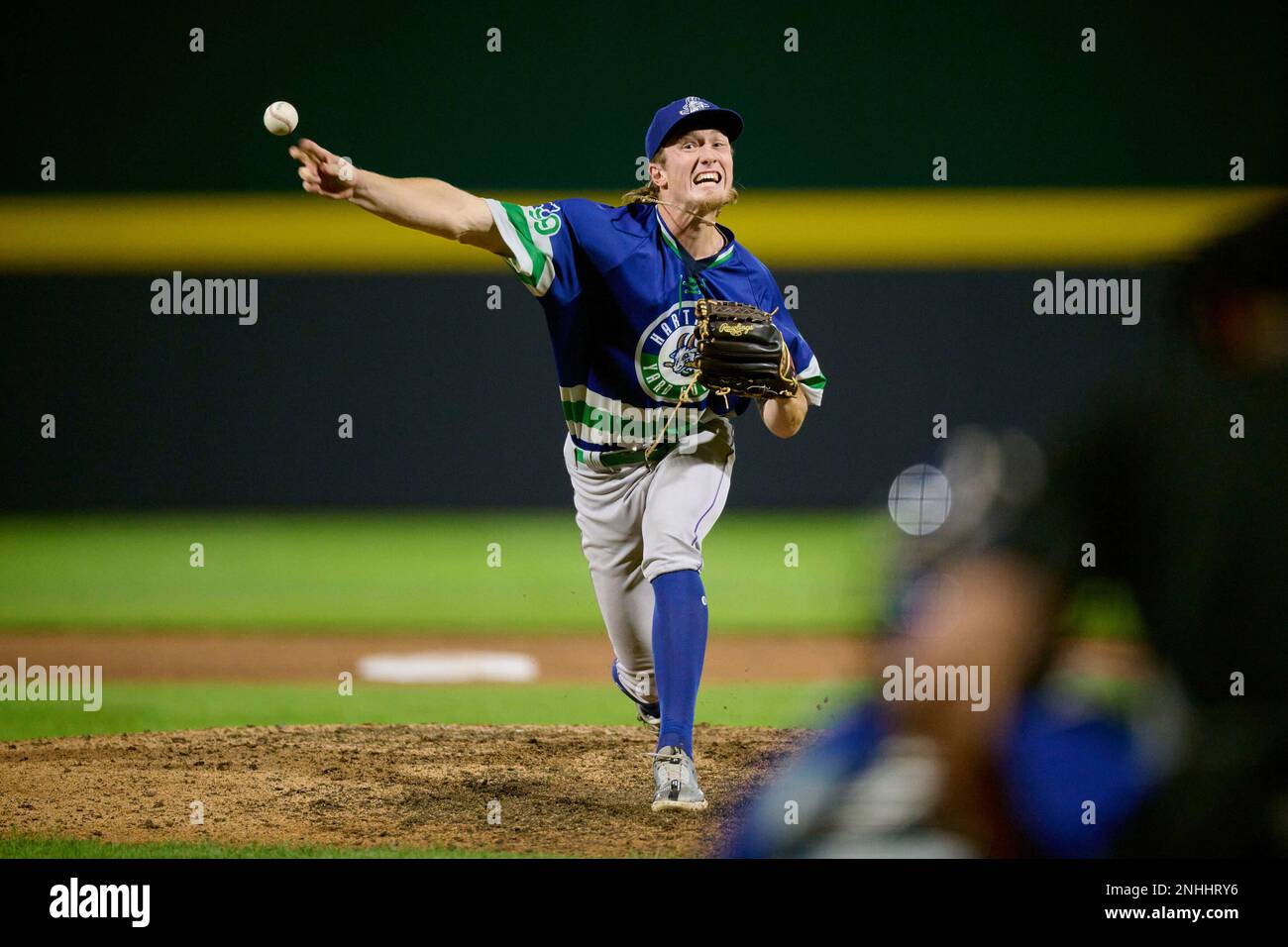 Hartford Yard Goats pitcher Gavin Hollowell (50) during an Eastern ...