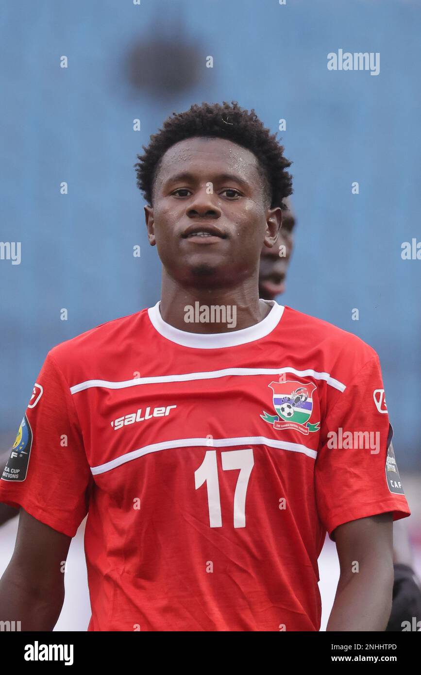 Egypt, Alexandria - 21 February 2023 - Alieu Gibba of Gambia U20 during ...