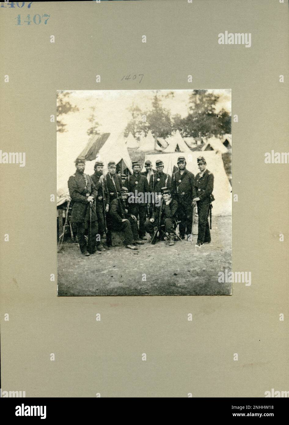 Group of Company D, 4th Michigan Infantry 19th Century Mathew Brady ...