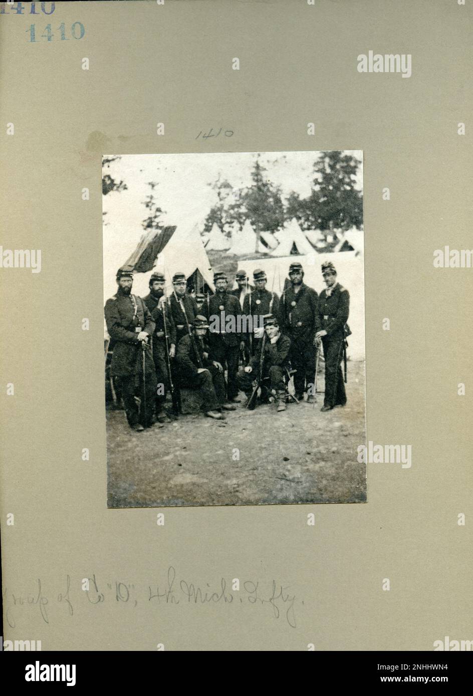 Group of Company D, 4th Michigan Infantry 19th Century Mathew Brady ...