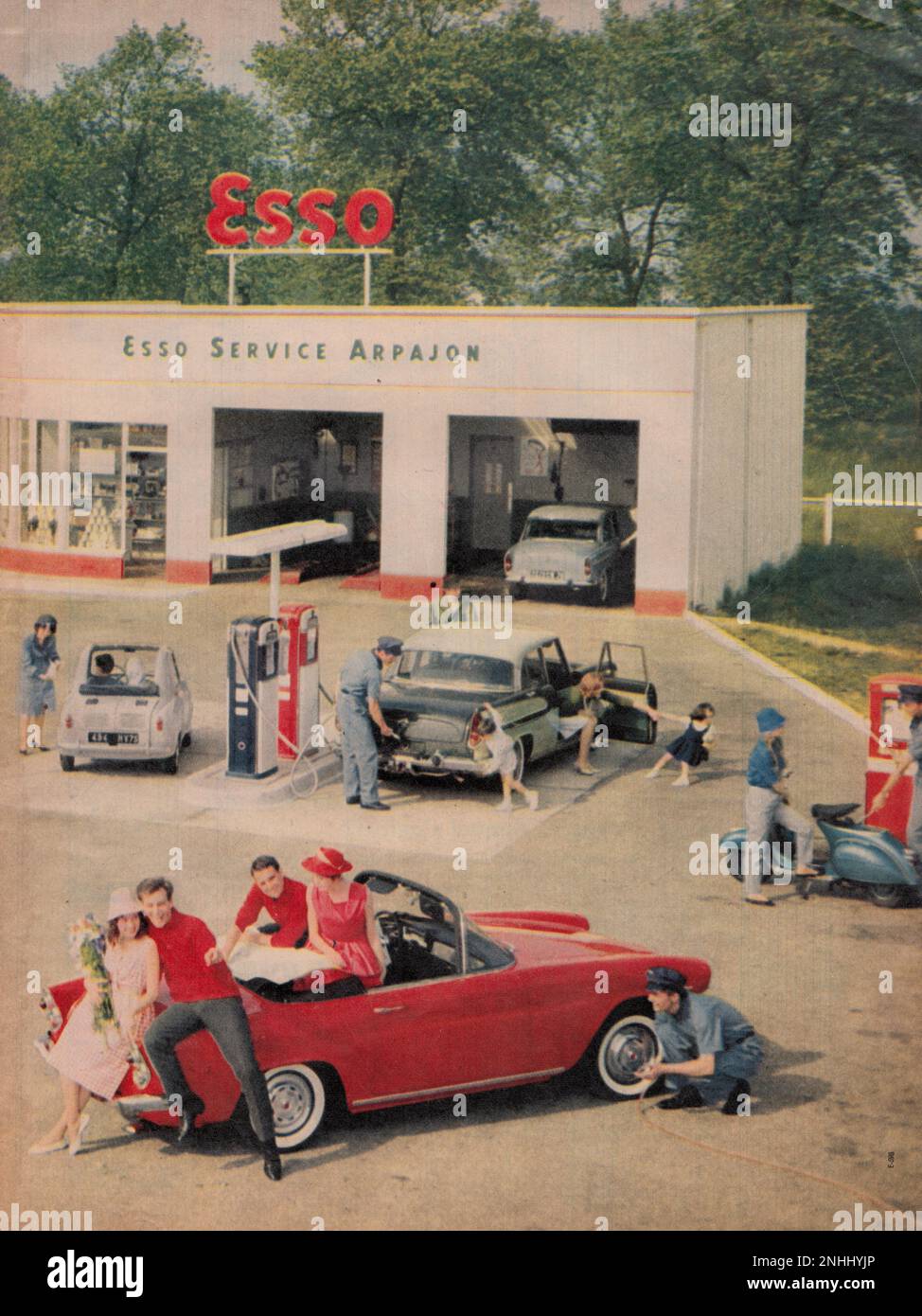 Esso patrol station vintage French Esso petrol station advertisement ...